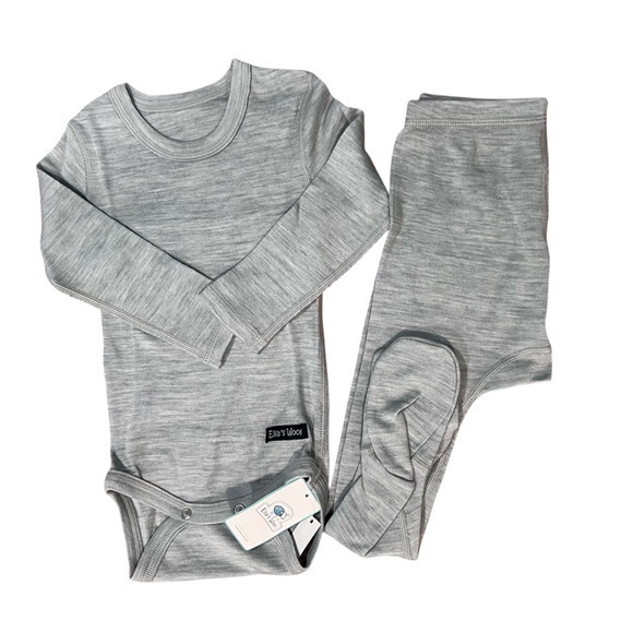 Ella’s Wool | Matching Sets | Ellas Wool Baby Base Layer Set 0 Pure ...
